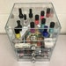 Glamourebox Clear Acrylic Cosmetic Cube Makeup Organizer Case With ...