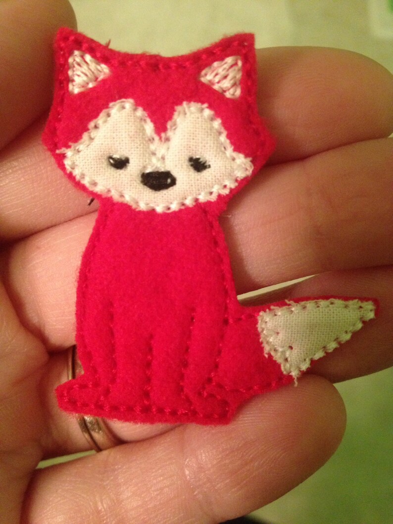 Fox Felties Embroidery Design. Animal Embellishments Machine Embroidery ...