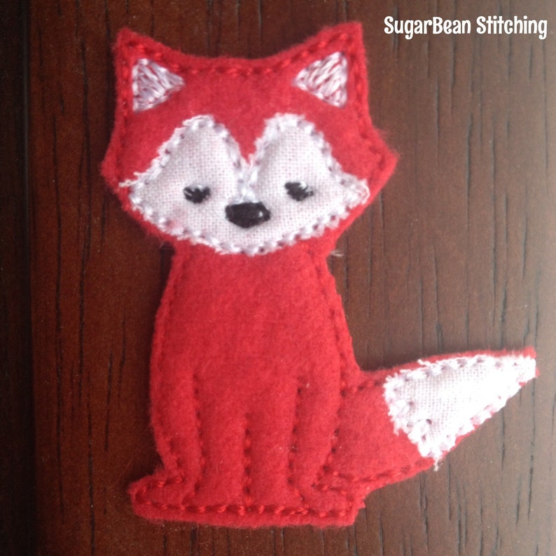 Fox Felties Embroidery Design. Animal Embellishments Machine Embroidery ...
