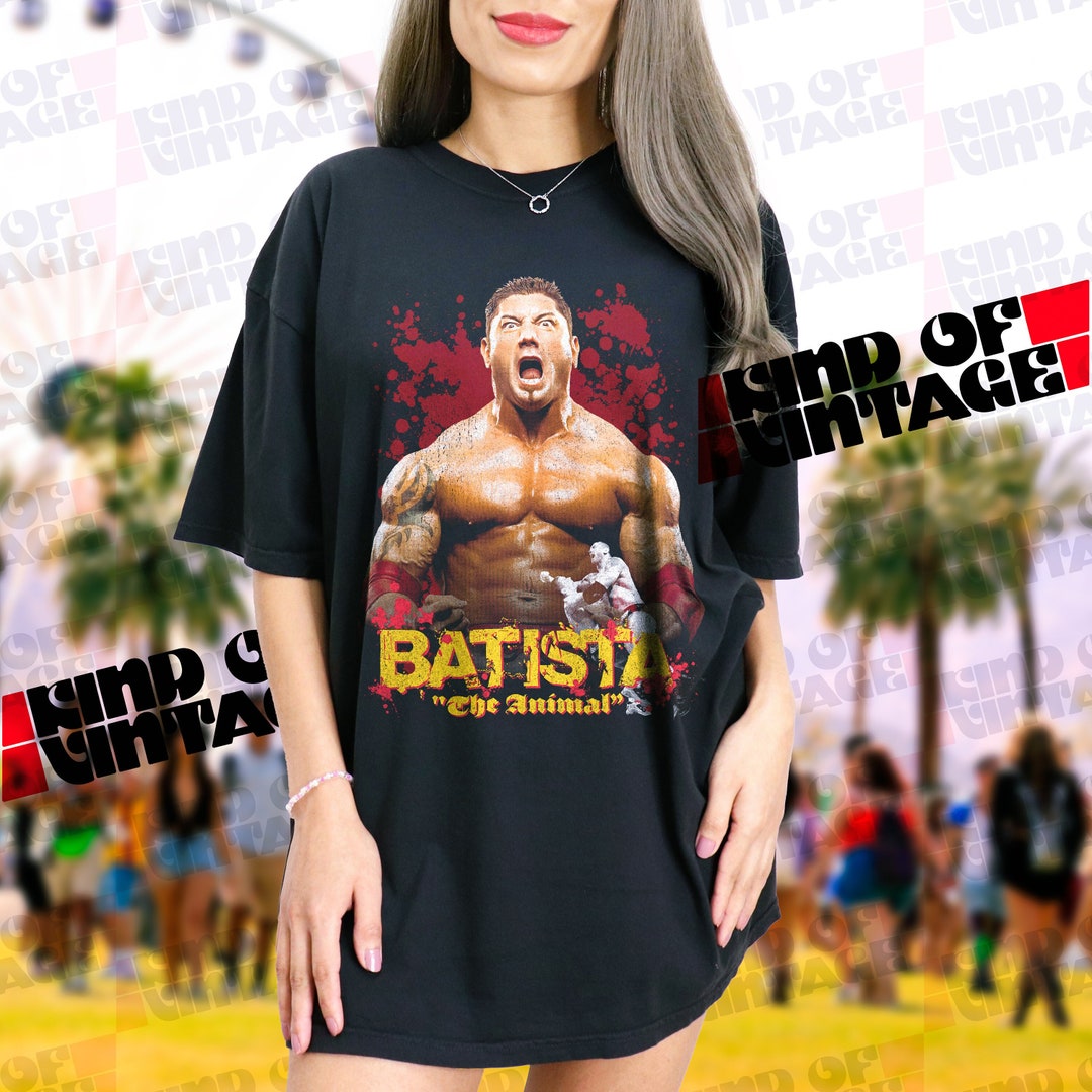 Vintage Style Batista "the Animal" Wrestling Tee (2002) - Etsy