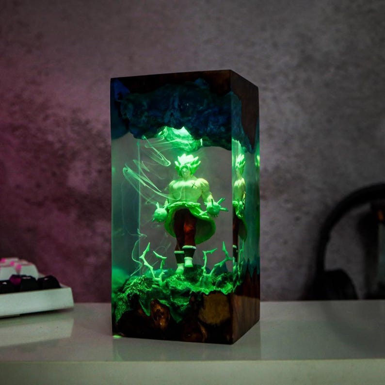 Legendary Broly Dragon Ball Super Diorama Lamp, LED Room Decor, Glow ...