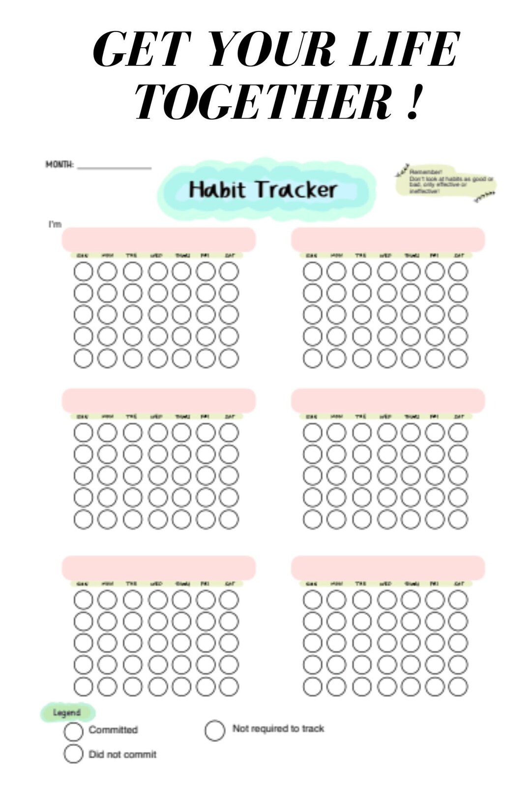 The Ultimate Printable Goal and Habit Tracker - Etsy