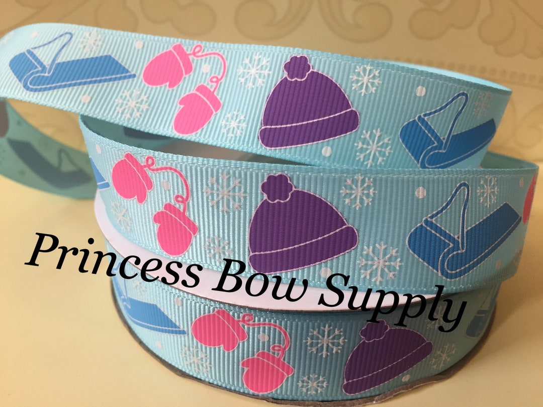 7/8 Glitter Ribbon Light Blue Christmas Ribbon USDR - Etsy