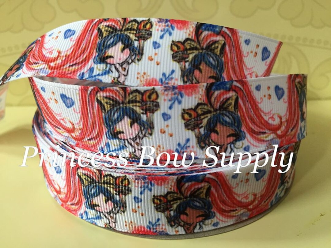 3, 5, 10 Yards 7/8" Mermaid Ribbon, Mermaid Printed Grosgrain Ribbon ...