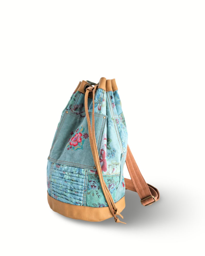 Floral Print Drawstring Bucket Bag、backpack - Etsy
