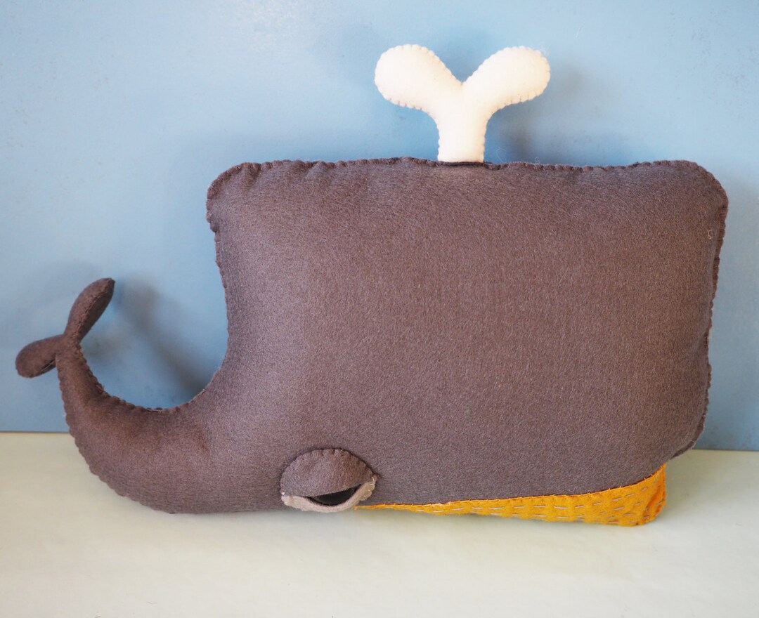 Moby the Whale - Handmade Plush Creature Cushion - Home Decor Birthday ...