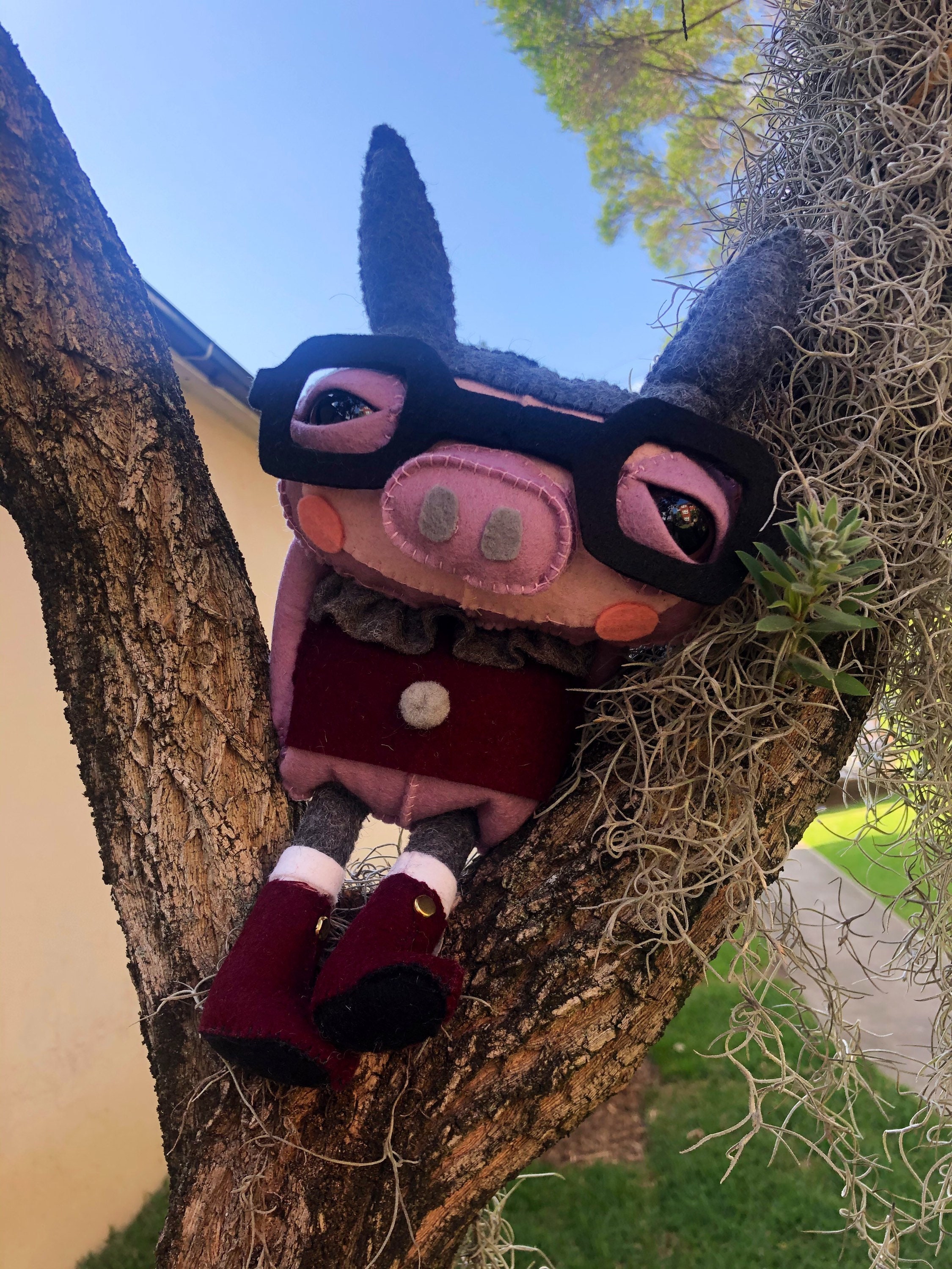 Hamlet the Pig - Handmade Plush Creature Plushie Toy - Unique Birthday ...
