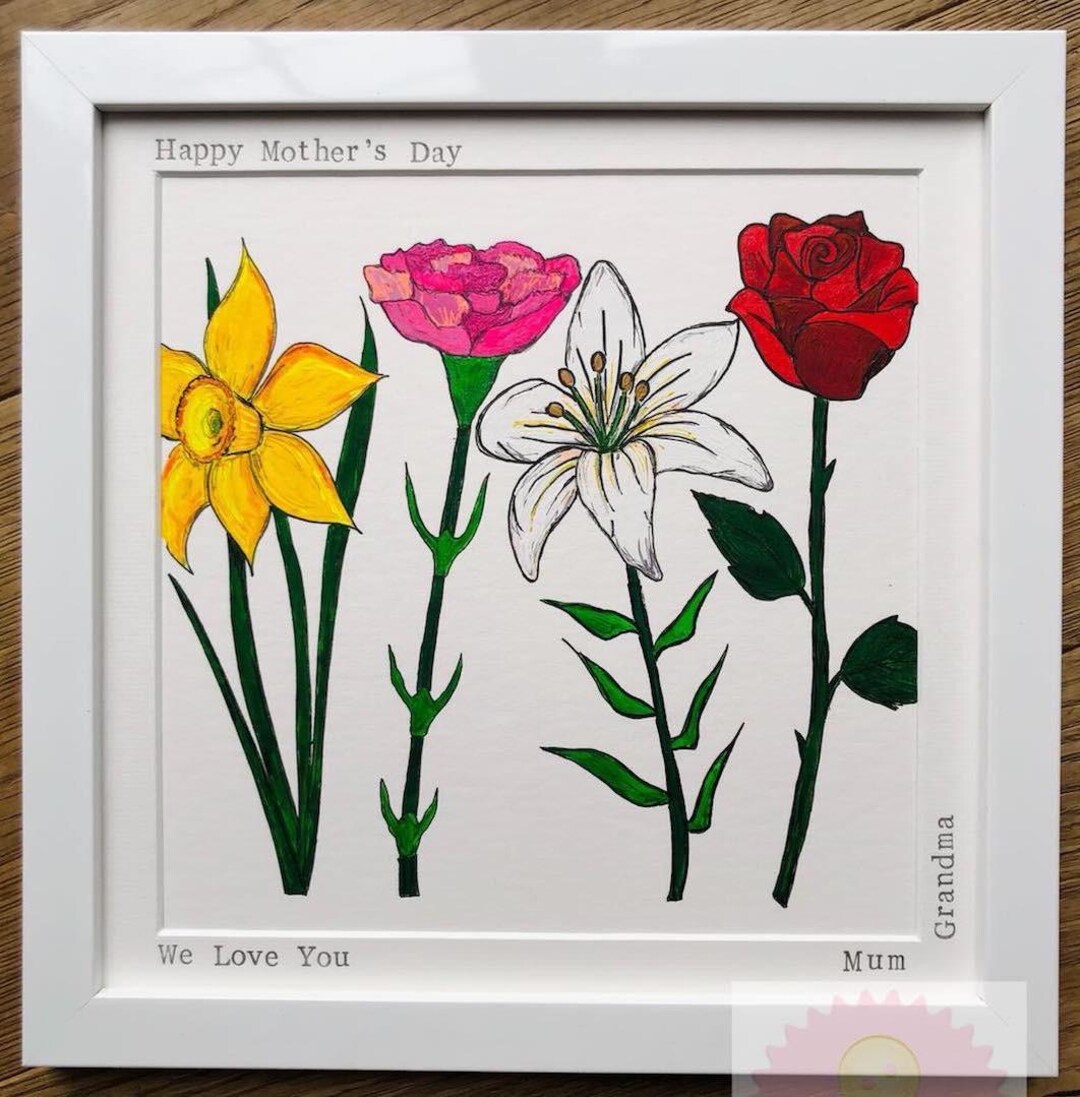 Flower Frame: Personalised Keepsake Gift - Etsy