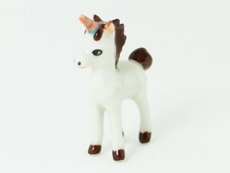 Miniature Unicorn Tiny Unicorn Ceramic Porcelain Figurine | Etsy