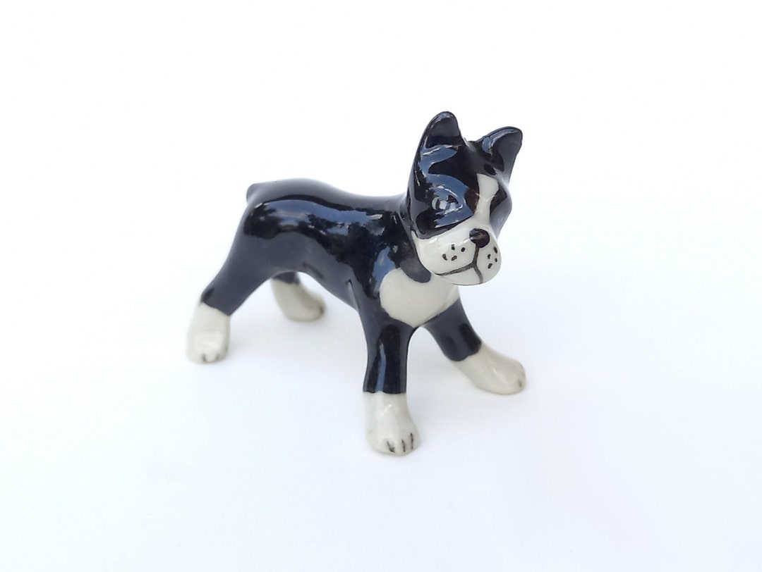 Miniature Ceramic Boxer Dog - Miniature Animal Statue Dog - Dog ...