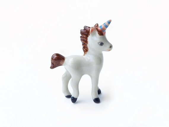 Miniature Unicorn Tiny Unicorn Ceramic Porcelain Figurine - Etsy