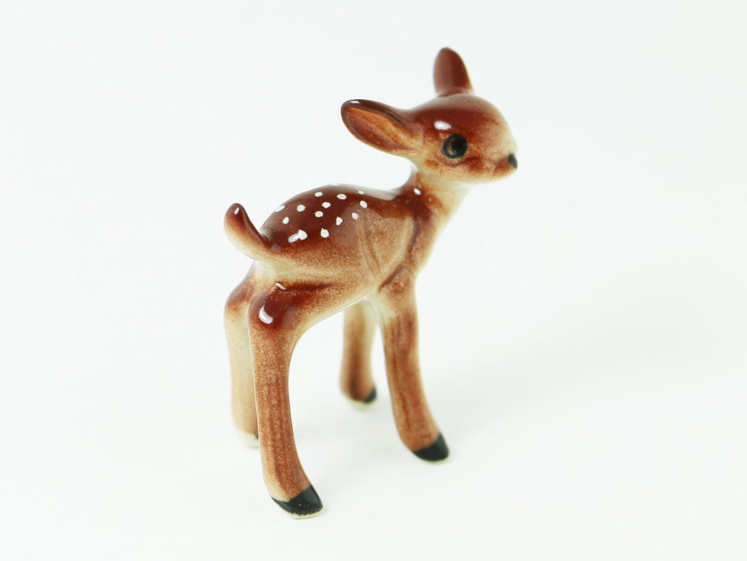 Miniature Baby Deer Tiny Ceramic Deer Fawn Collection | Etsy