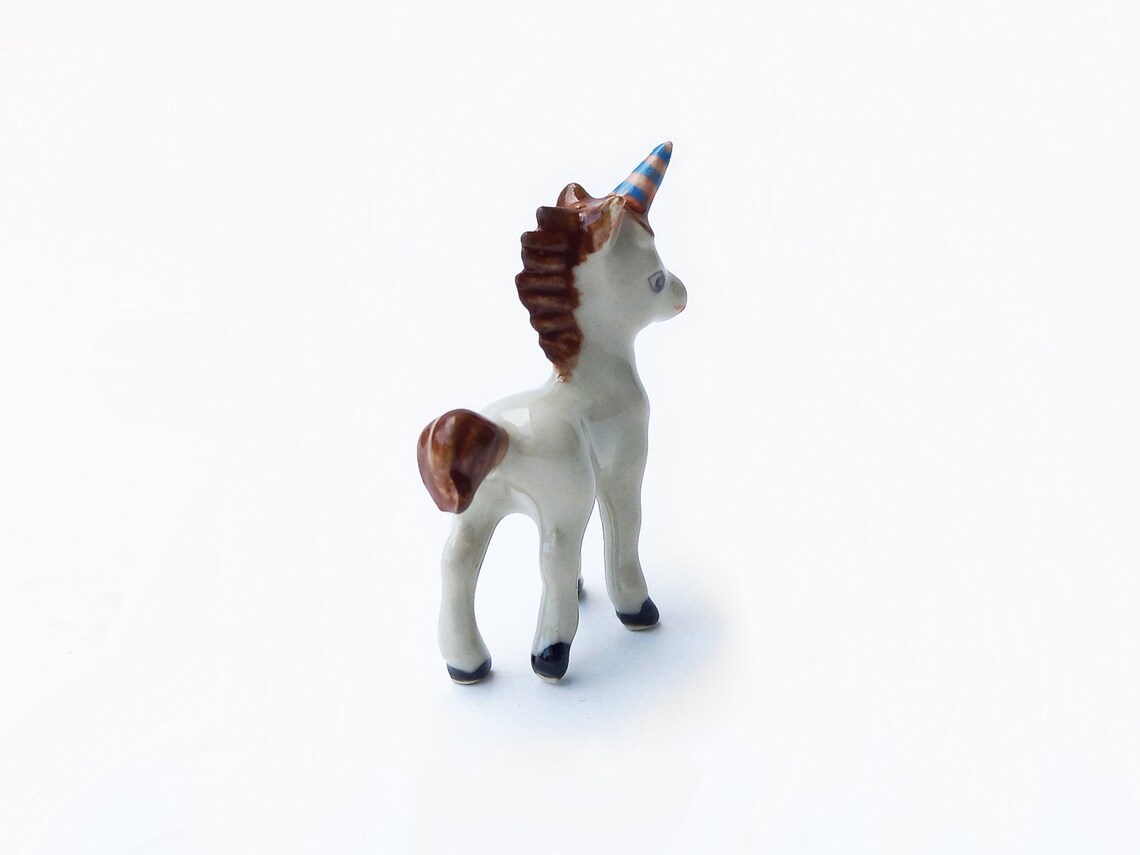 Miniature Unicorn Tiny Unicorn Ceramic Porcelain Figurine - Etsy