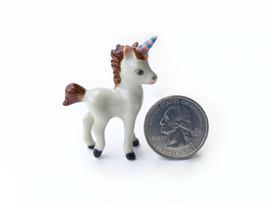 Miniature Unicorn Tiny Unicorn Ceramic Porcelain Figurine - Etsy