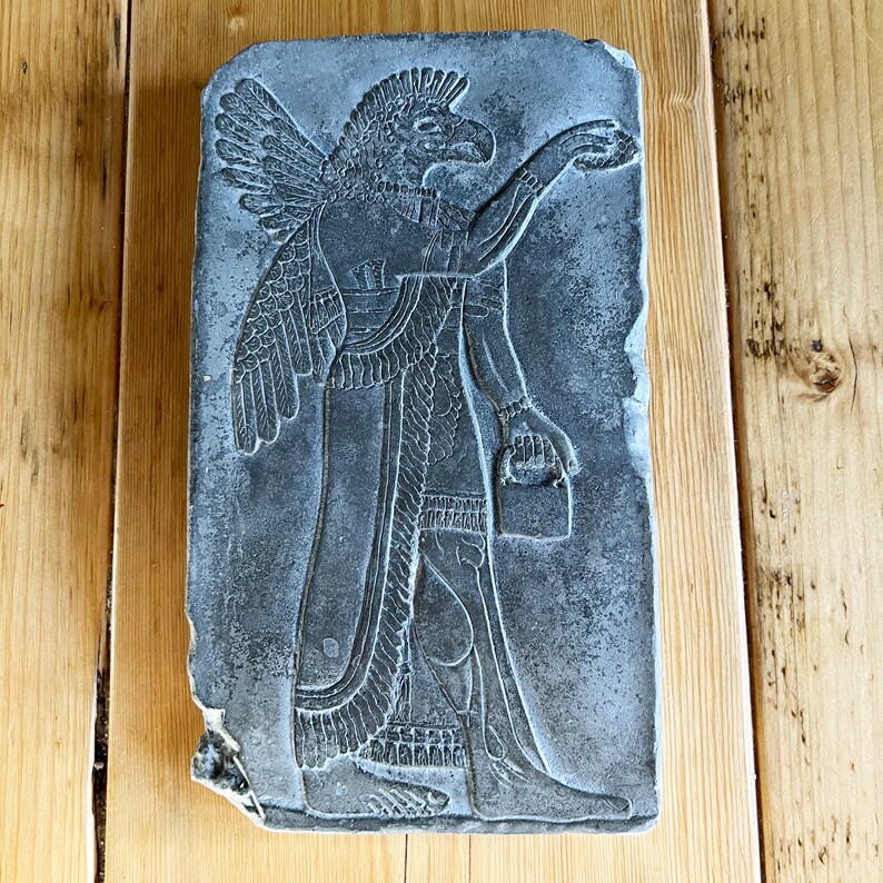 Nisroch Assyrian Eagle God. Hand Made Cement Archaeological - Etsy