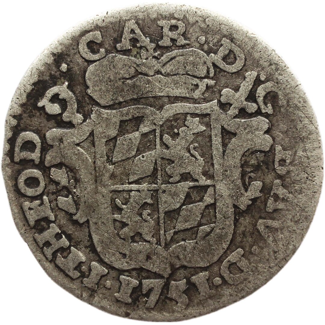 1751 Silver 5 Patards Coin: Jean-théodore of Bavaria, Liege - Etsy
