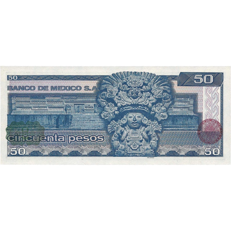 1981 50 Pesos Mexico Banknote Portrait of Benito Juarez - Etsy