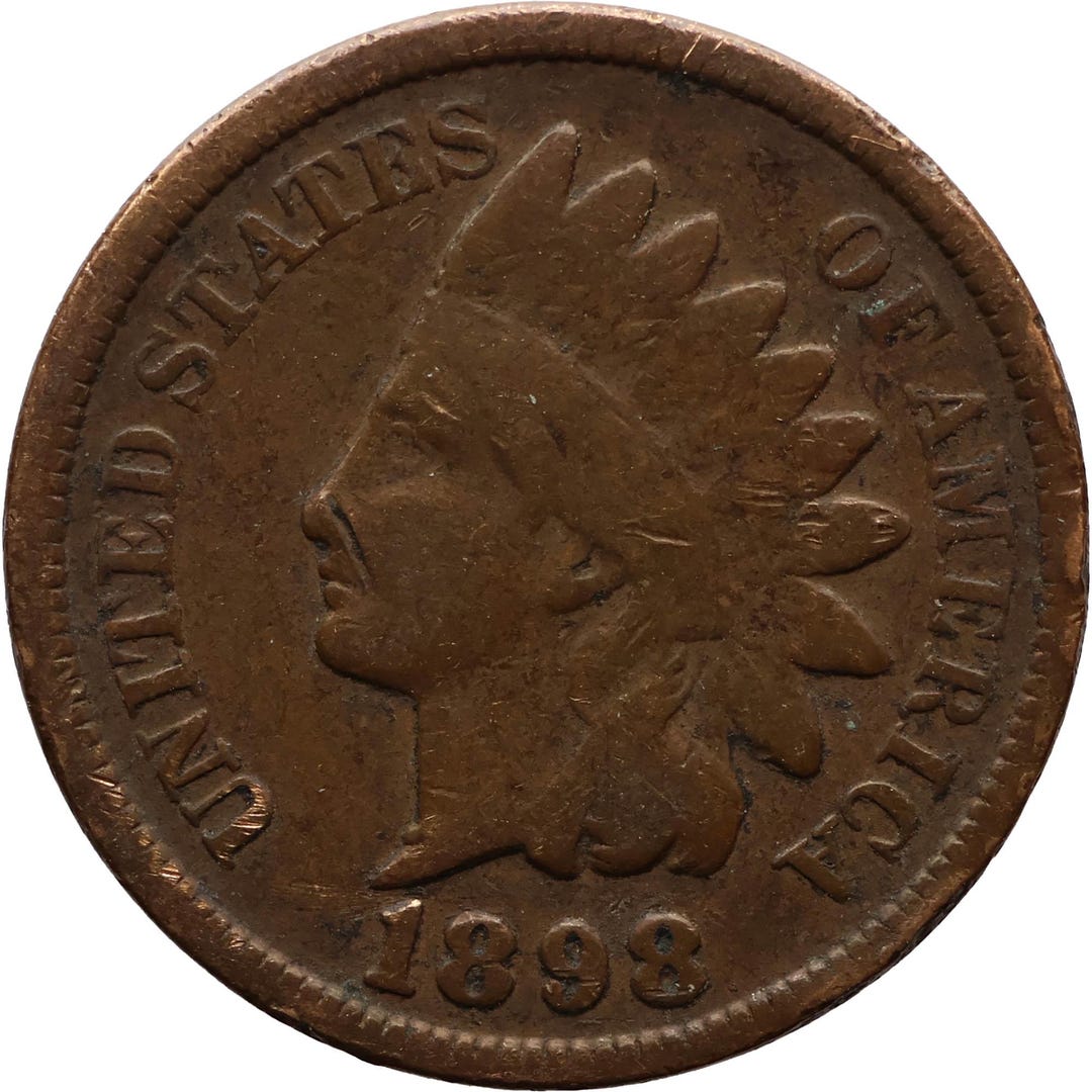 1898 One Cent United States Coin Indian Head - Etsy