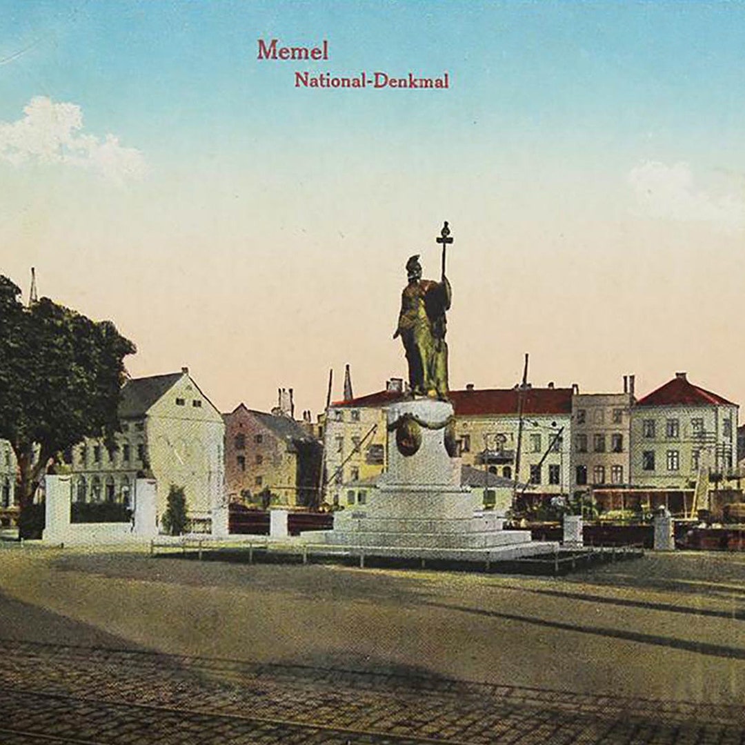 1914 Antique Memel National –denkmal Mit Borse Prussia Germany ...