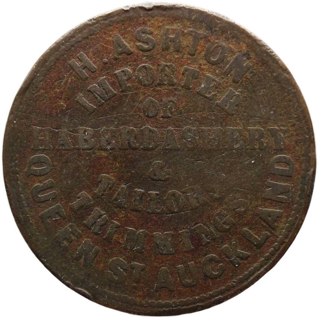 1863 1 Penny Ashton, H. Auckland New Zealand Trade Token - Etsy