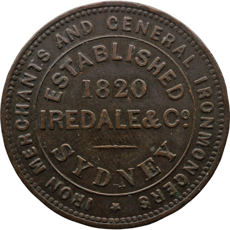1820 1 Penny Australia Token Iredale & Co Sydney New South Wales - Etsy