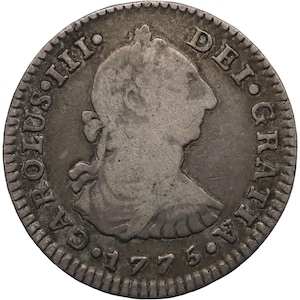 1775 Mo FM 1 Real Mexico Coin Carlos III Silver - Etsy