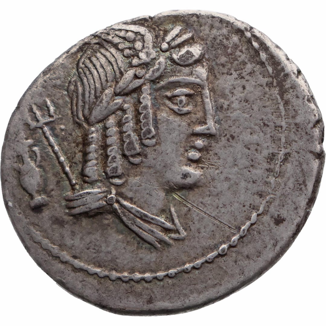 85 BC Roman Republic Denarius Lucius Julius Bursio Coin - Etsy