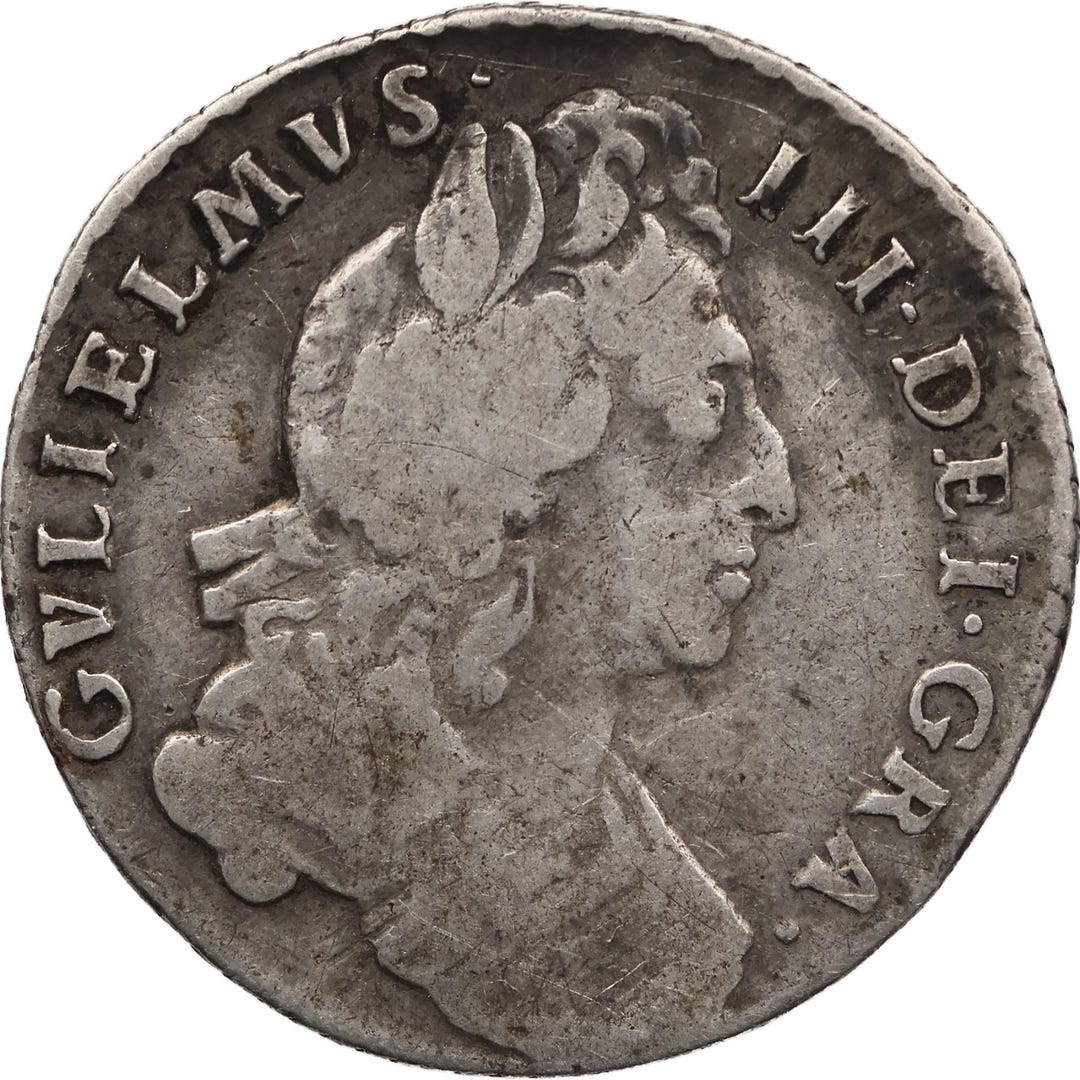 1697 6 Pence William III Coin Silver UK - Etsy