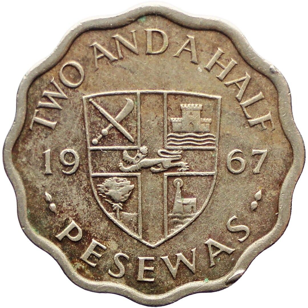 1967 2 and Half Pesewas Ghana Coin Africa Coins Cacao Fruits - Etsy