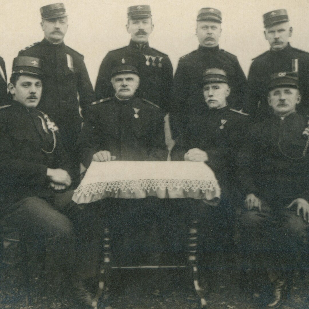 World War I French Officers Group Photo Postcard - Etsy