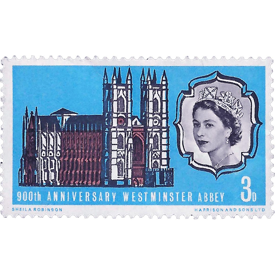 1966 3d Elizabeth II Stamp UK 900th Anniversary of Westminster Abbey ...