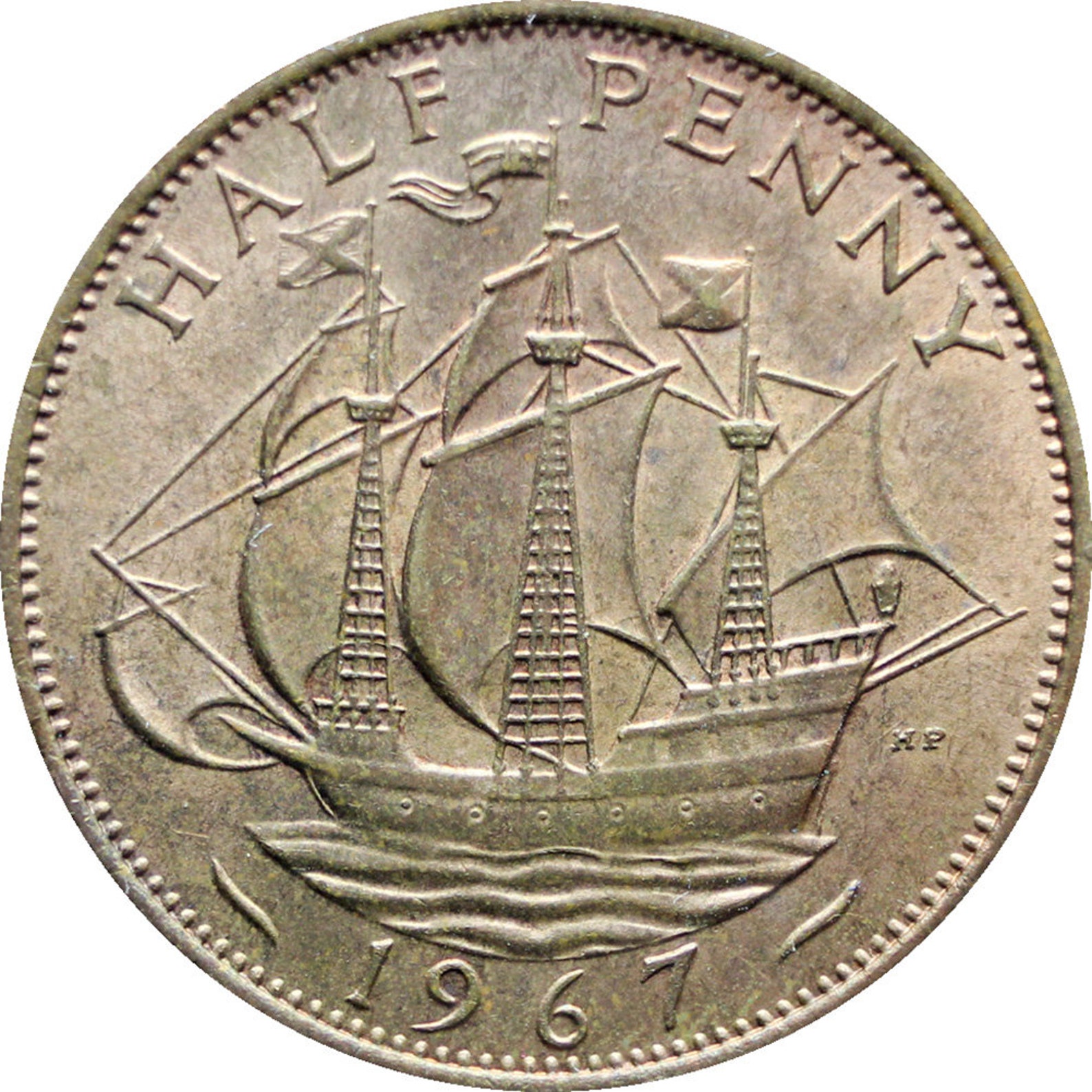 1967 Half Penny Elizabeth II Coin 1st Portrait (MO1125-) - Etsy