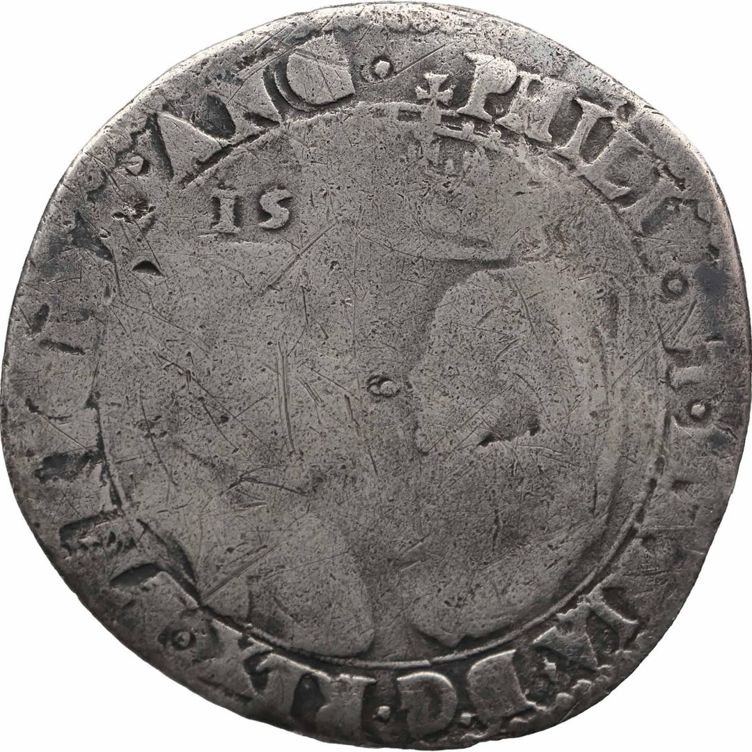 1555 Shilling Philip and Mary Coin England Silver - Etsy