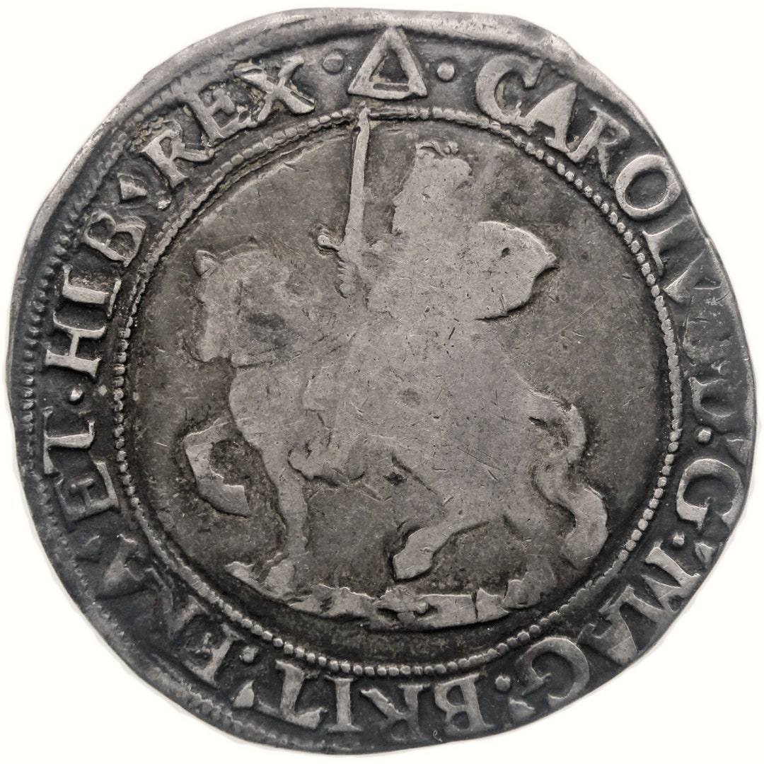 1639 - 1640 Half Crown Charles I Coin England Silver Triangle Mintmark ...