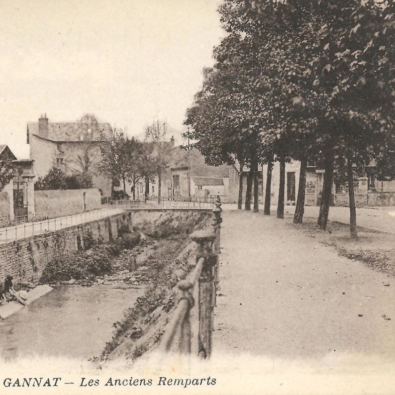1915 View of the Ancient Ramparts in Gannat, France Postcard - Etsy