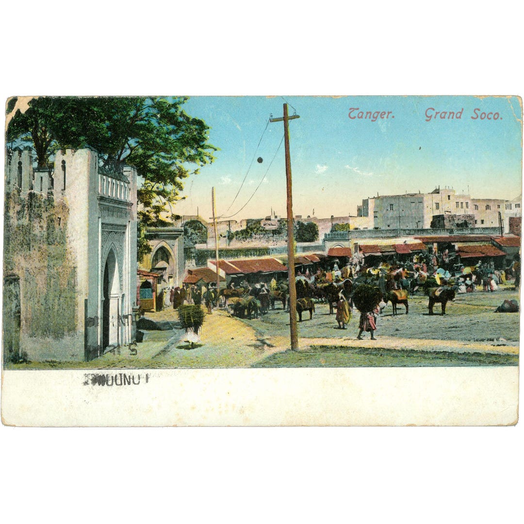 1914 Tangier, Morocco the Grand Socco Postcard - Etsy