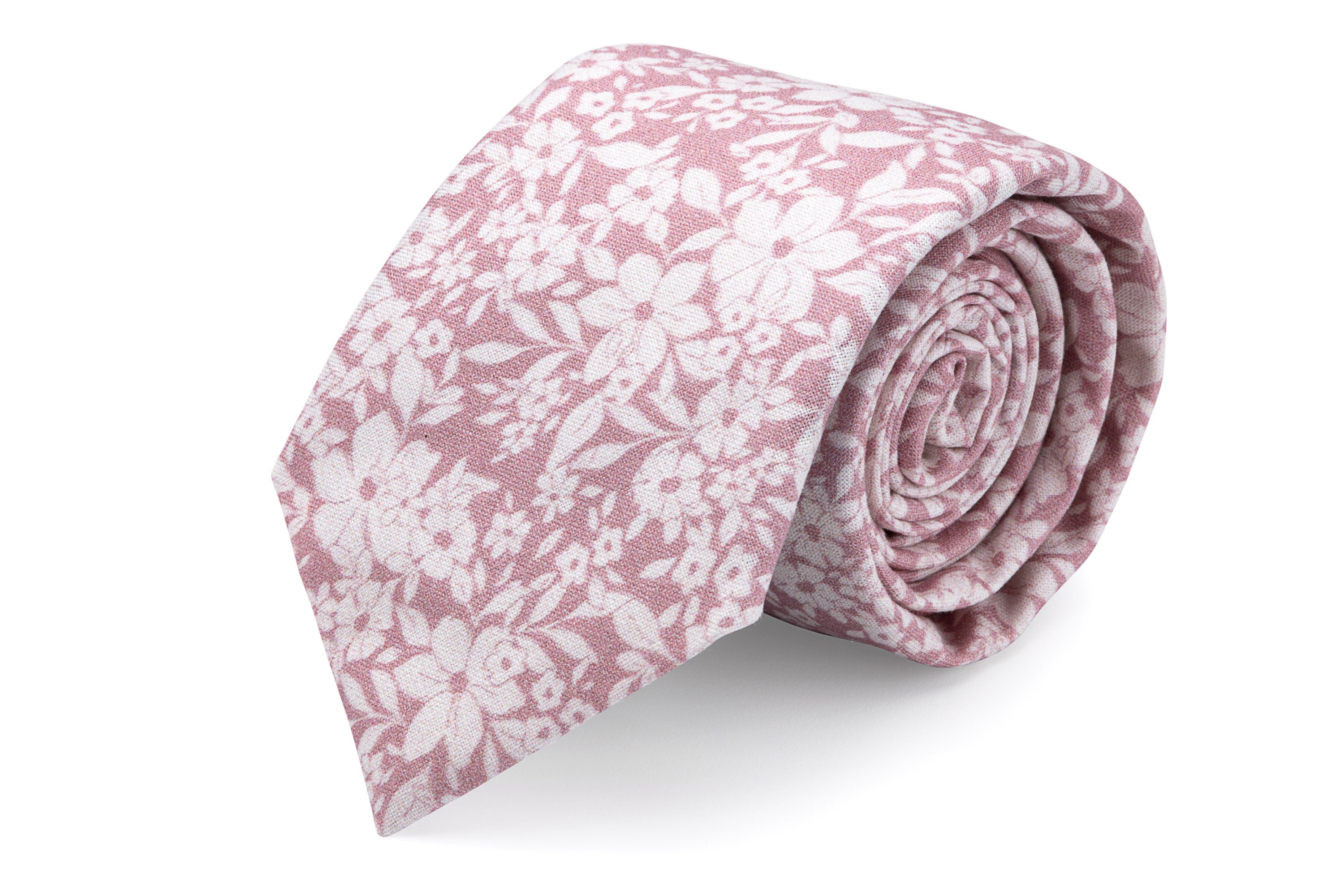 Dusty Rose Floral Tie for Man, Dusty Rose Tie Mens, Wedding Ties ...