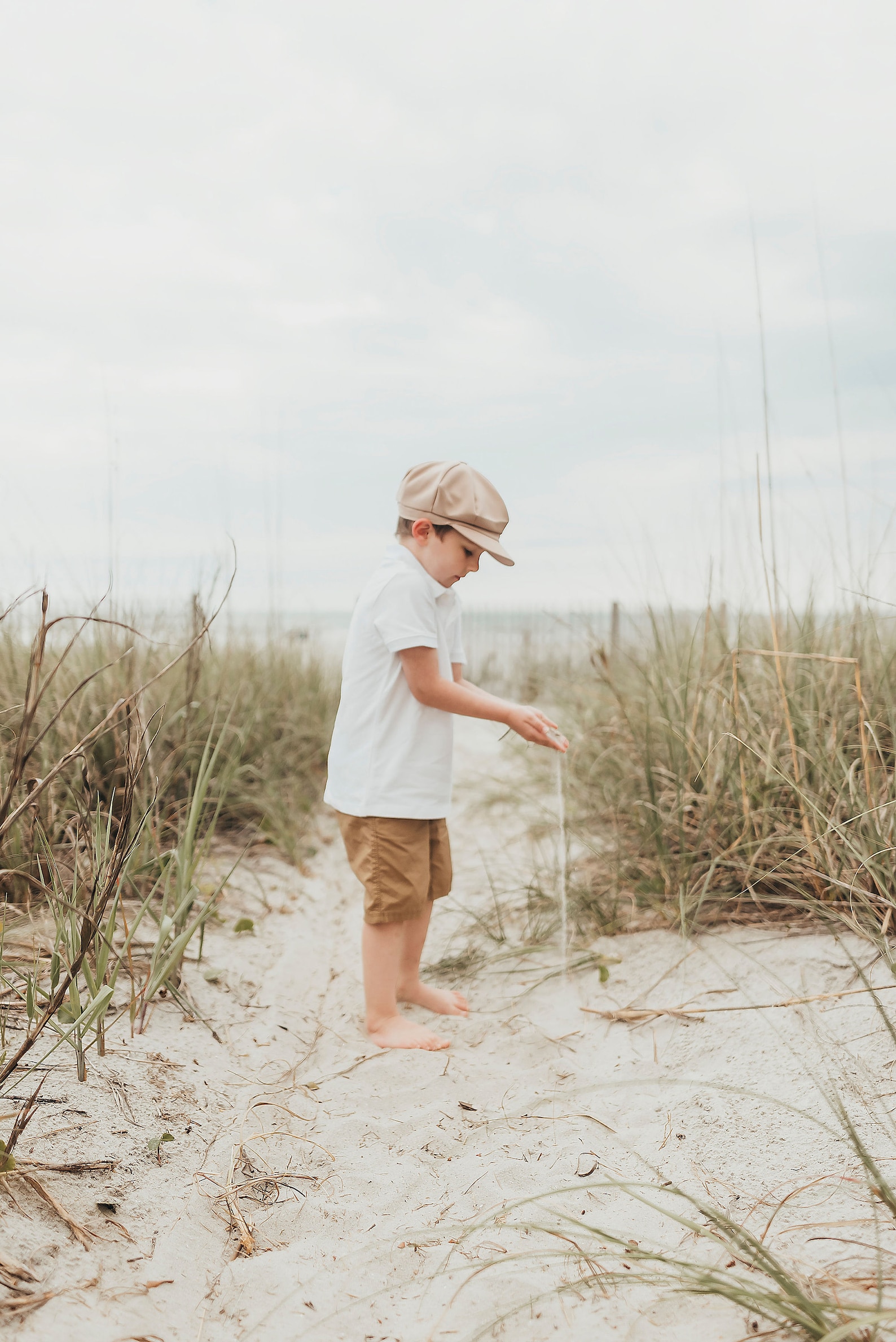 Summer Beach Hat for Boys and Girls Beige Newsboy Cap | Etsy