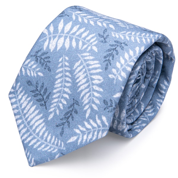 Dusty Blue Floral Tie - Etsy