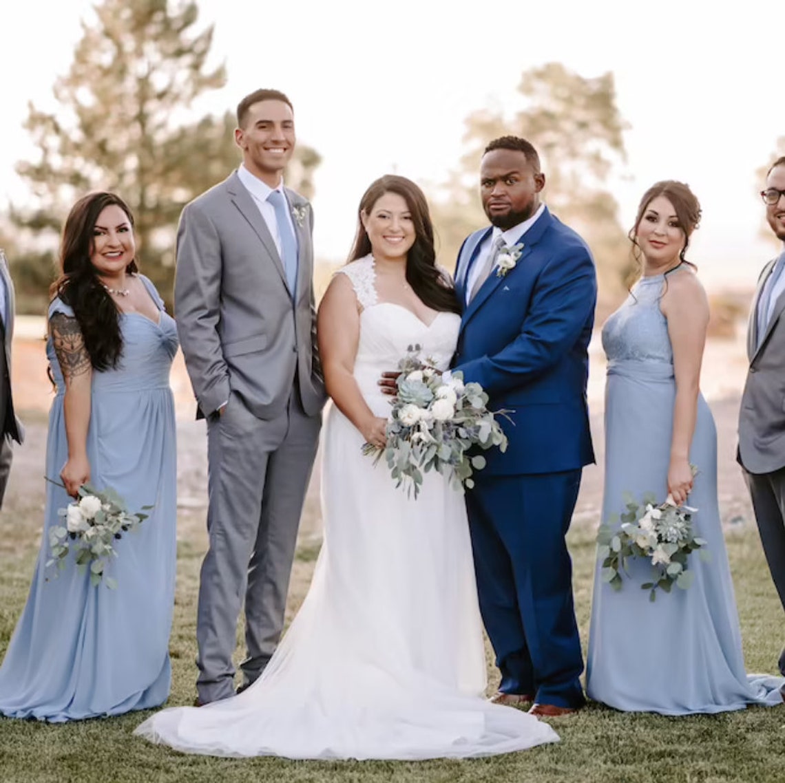 Dusty Blue Necktie for Men Dusty Blue Tie Wedding Ties | Etsy