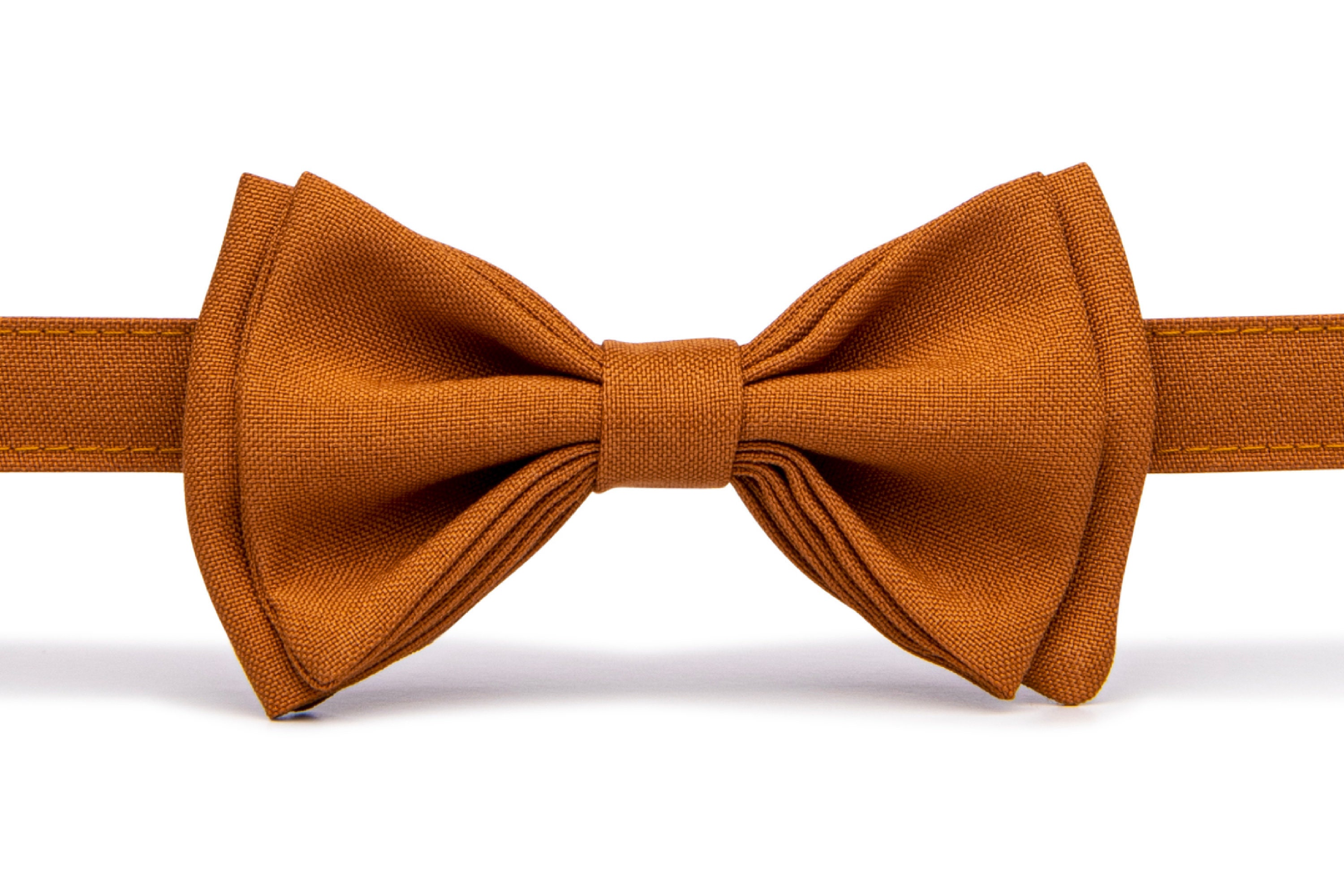 Rust Copper Bow Tie & Brown Leather Suspenders Boys Mens, Bow Tie ...