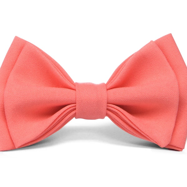 Coral Bow Tie - Etsy