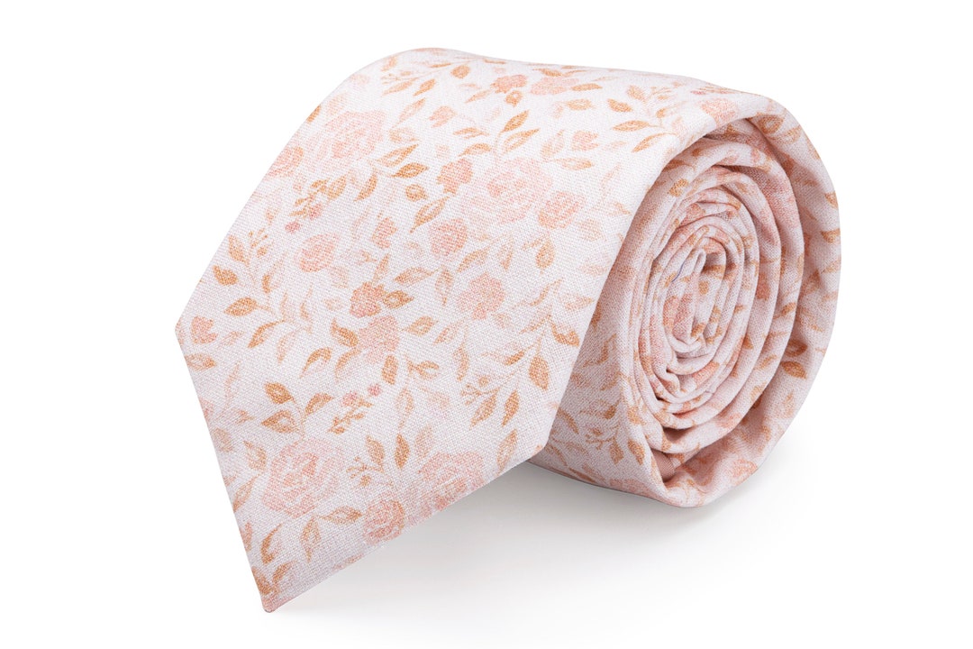Blush Pink Roses Tie for Man, Blush Pink Tie Mens, Blush Wedding Ties ...