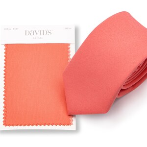 Coral Necktie, Coral Tie, Coral Tie for Mens, Wedding Ties, Wedding ...