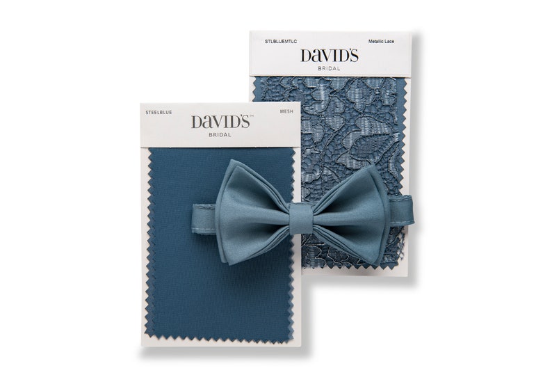 Steel Blue Bow Tie and Brown Suspenders Set, Mens Bow Ties, Wedding Bow ...