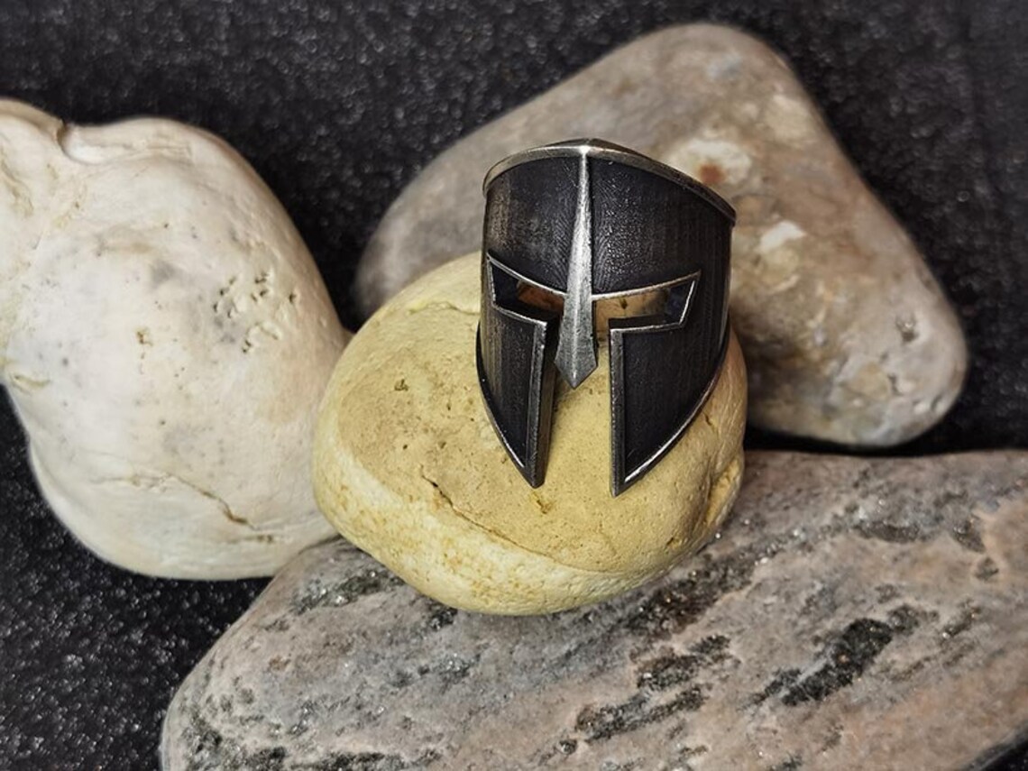 Spartan Helmet Ring, Handmade From Sterling Silver, High Quality ...