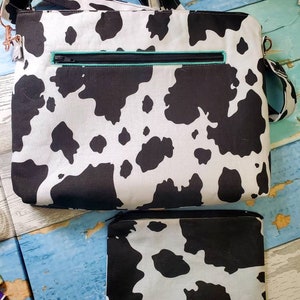 Cow print crossbody handbag/cow purse/cowprint handbag/animal | Etsy