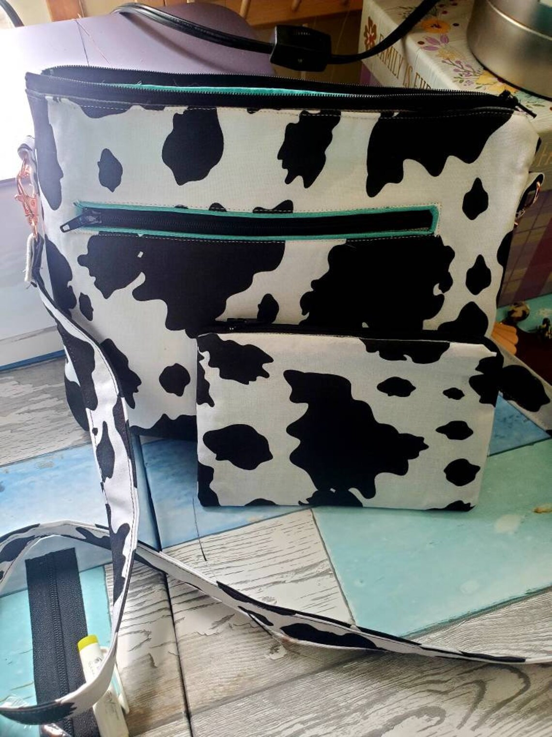 Cow print crossbody handbag/cow purse/cowprint handbag/animal | Etsy