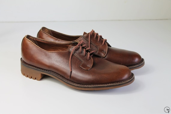 Womens Vintage ITSHIDE Leather Commando Shoes Tough Womens - Etsy