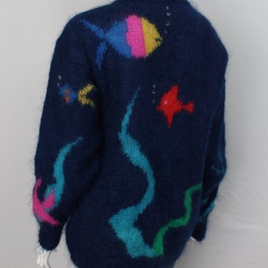 Vintage Fish Mohair Wool Jumper Fish Knit Under the Sea - Etsy